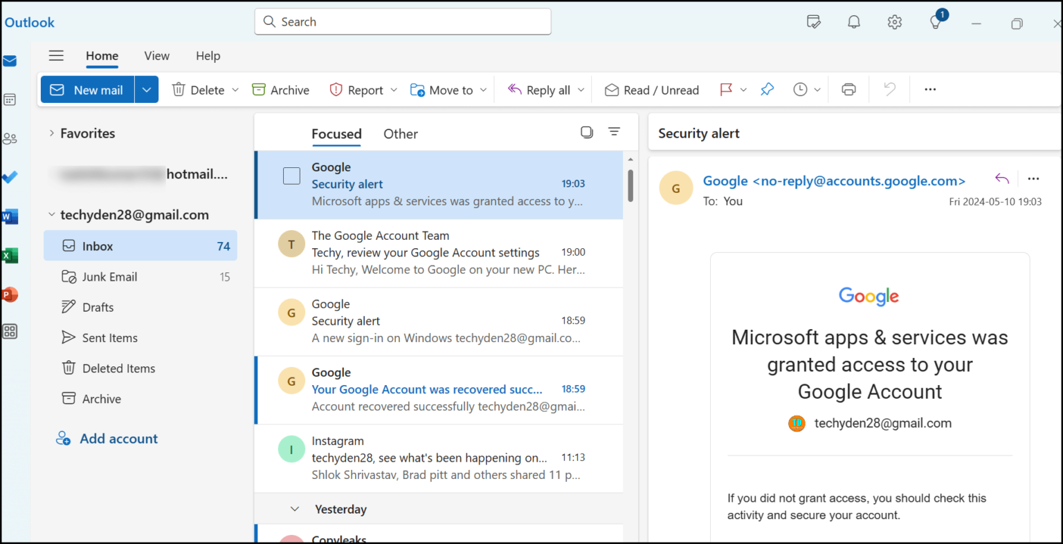 How to Add Gmail Accounts to the Outlook App on Windows?